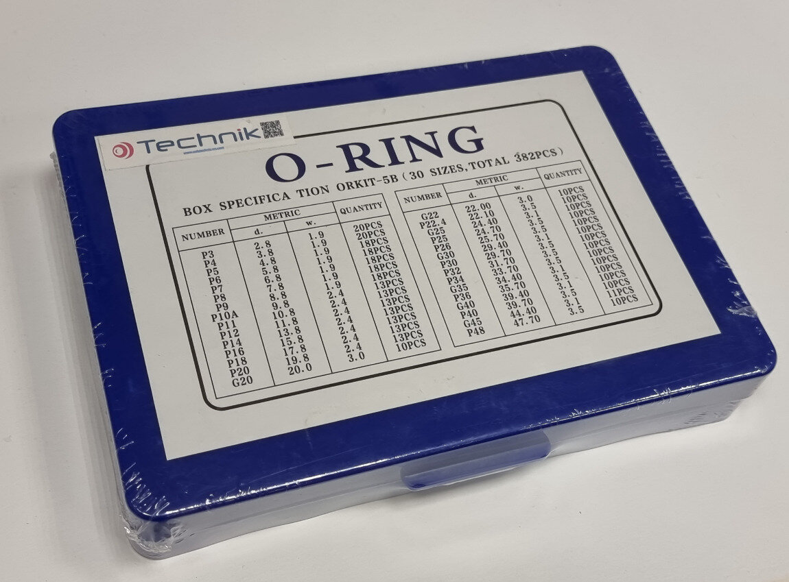 Набор резиновых колец 30 размеров, 382 штук 5B синий