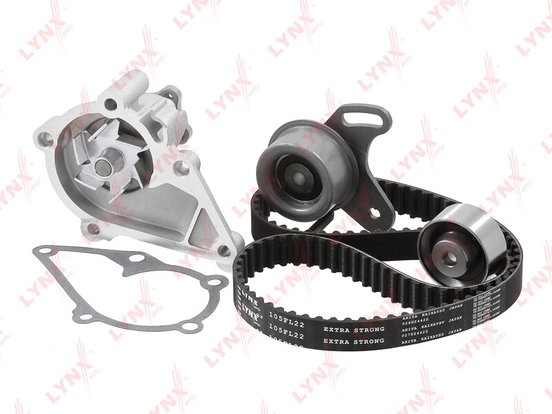 Комплект ремня ГРМ с водяным насосом (16V) LYNXauto PW-1225. Для: HYUNDAI Хендаи Accent(X3/MC) 1.4-1.6 95-10 / Elantra(Элантра)(XD) 1.6 00-06 / Getz(Гетц) 1.4-1.6 02>, KIA КИА Cerato(Серато)/Spectra(LD) 1.6 04> / Rio(Рио) II 1.4-1.6 05>