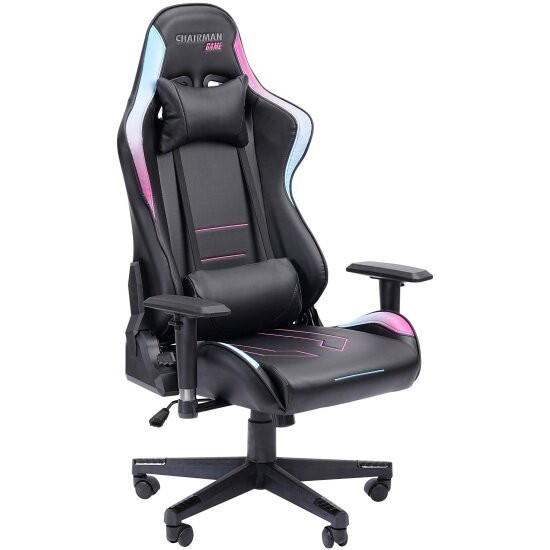 Кресло геймерское Chairman CH32 экокожа, черный