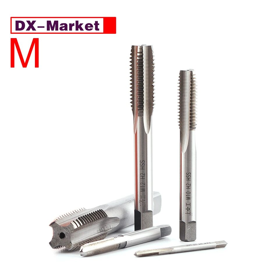 Метчики DX-Market M16 M17 M18 M19 M20 HSS M16-2.0 pitch, 5 pieces