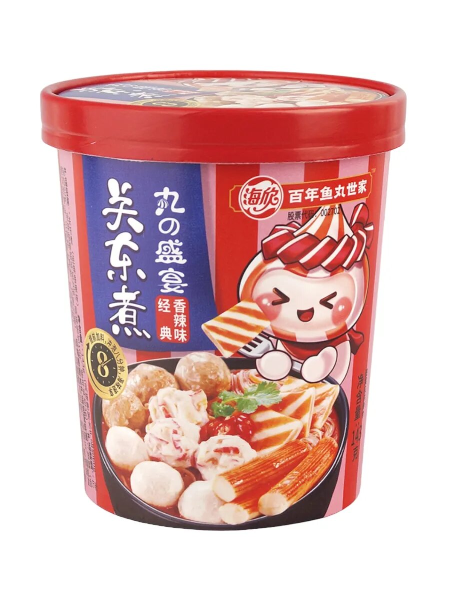 Фунчоза с рыбными шариками и сурими в остром соусе 143 г