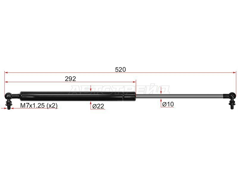 Амортизатор капота SAT ST5344039075, для Toyota Crown, Lexus GS, Toyota Aristo, Crown Majesta