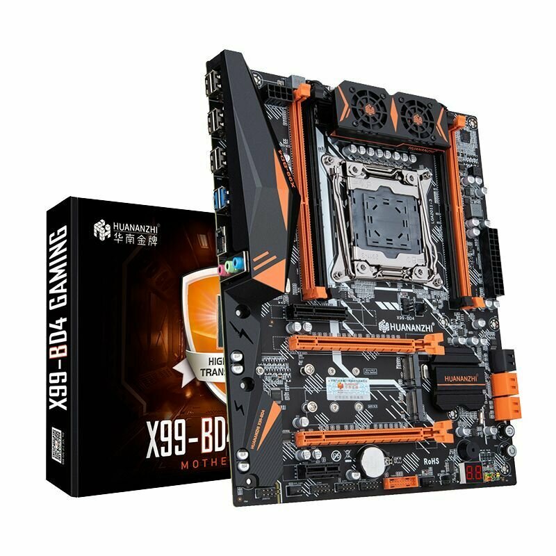 Материнская плата Huananzi X99-BD4, сокет LGA2011v3, чипсет Intel B85, 4 слота DIMM