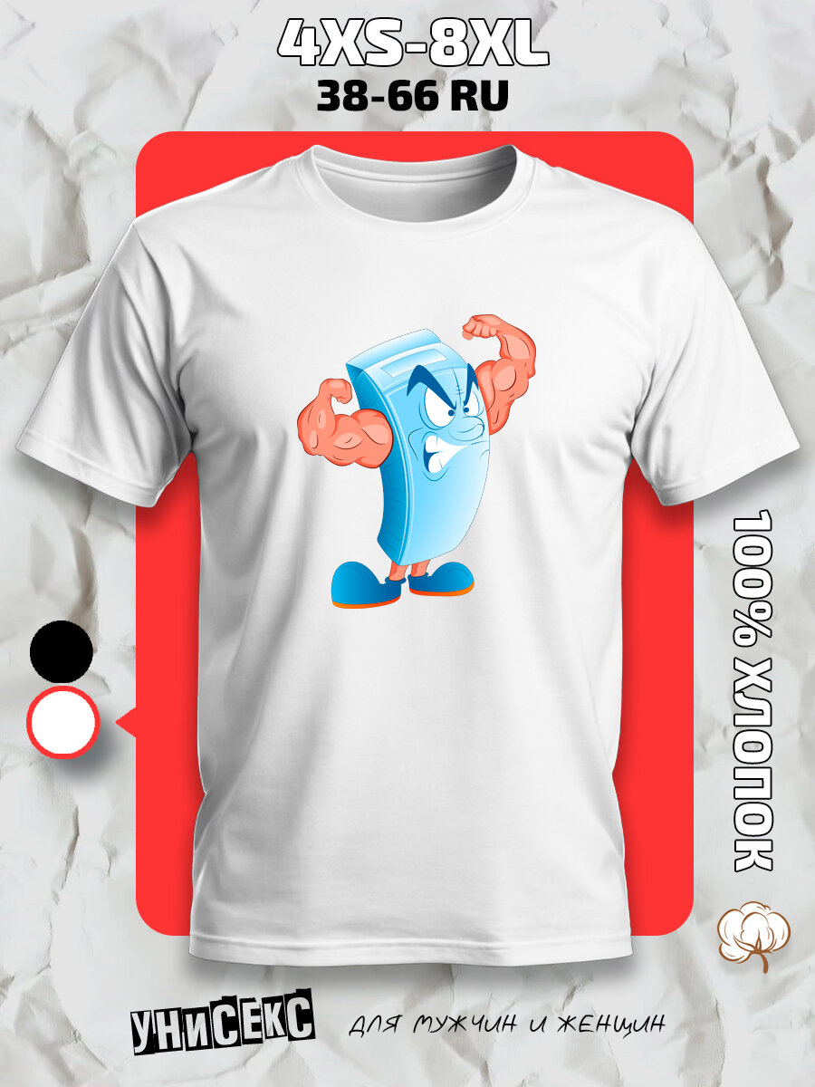 Футболка с принтом тяжелая атлетика