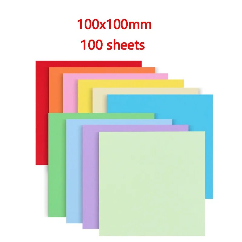 Квадратная бумага для оригами Lucky Wish 100 шт. 100x100mm 10 colors