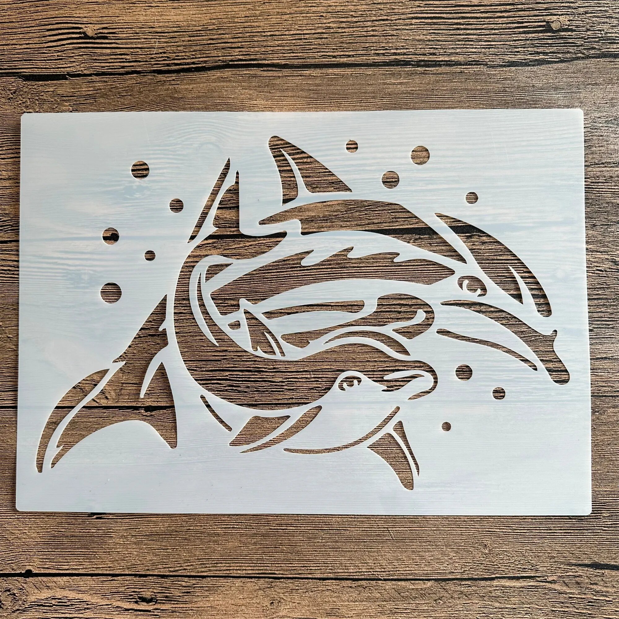 Трафареты A4 29*21 см для самостоятельной сборки, настенная живопись, искусственная карта, шаблон, настенное животное, дельфины