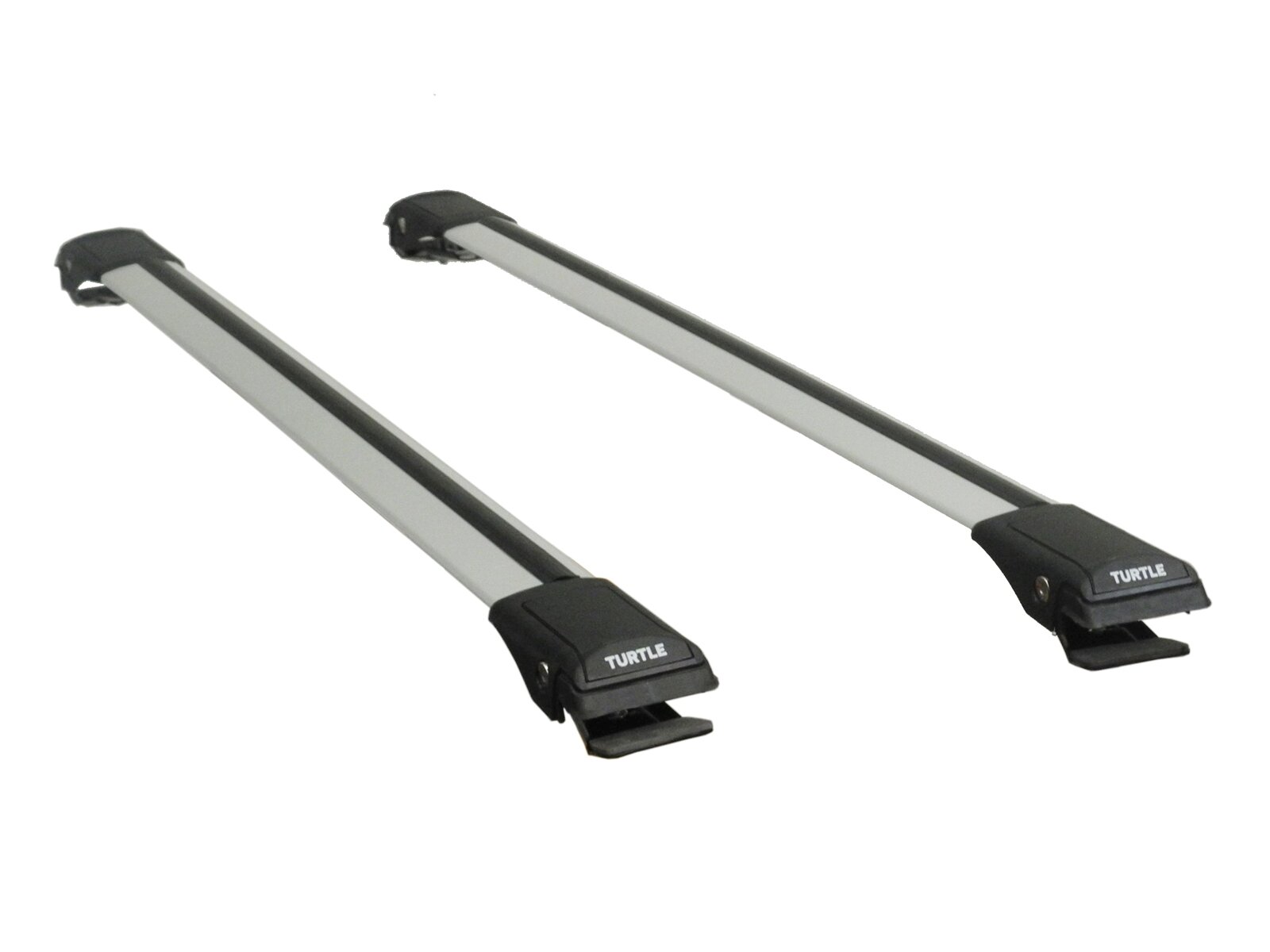 Багажник на рейлинги Лада Ларгус (Lada Largus), Turtle Shark, серебристый цвет