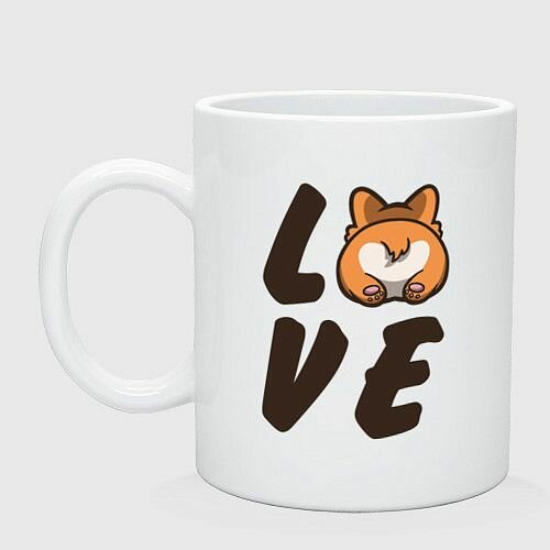 Love Corgi Керамическая кружка