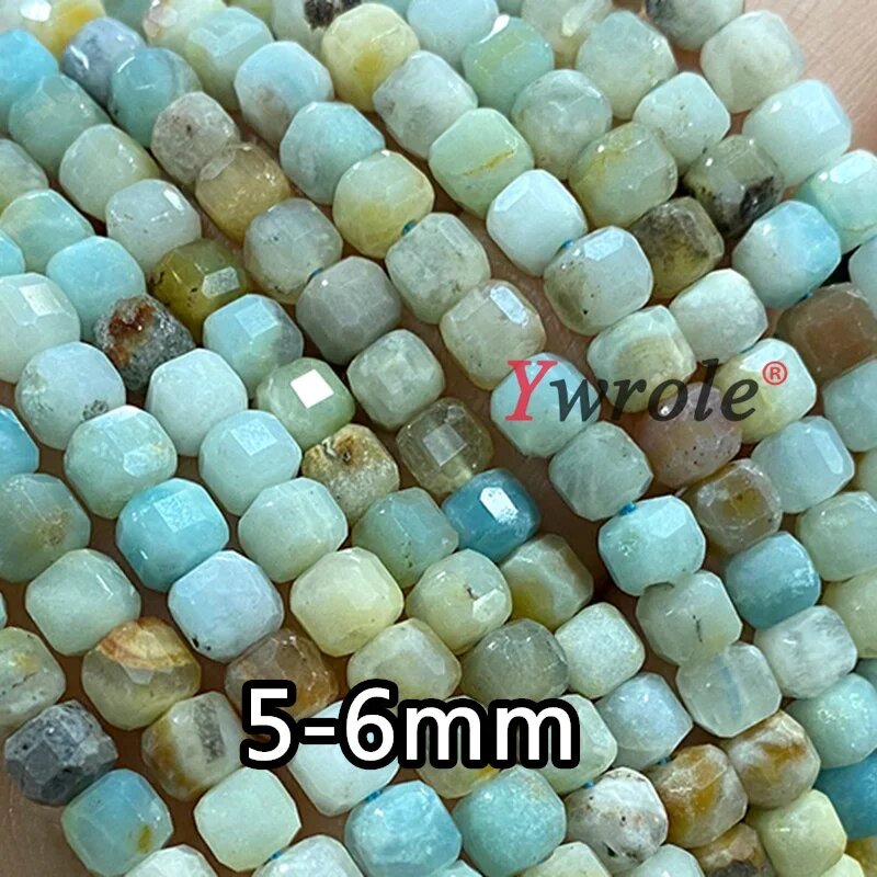 Натуральные камни бусины лабрадорит амазонит бирюза YWROLE 5-6mm 29-30pcs, 5-6mm amazonite