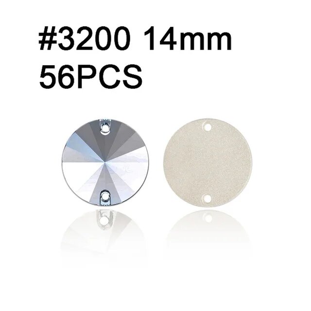 Стразы rivoli 14mm, 56 шт