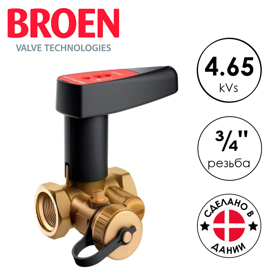 Запорный клапан BROEN BASIC Ду 20 (44490000-001003), Kvs 4.65