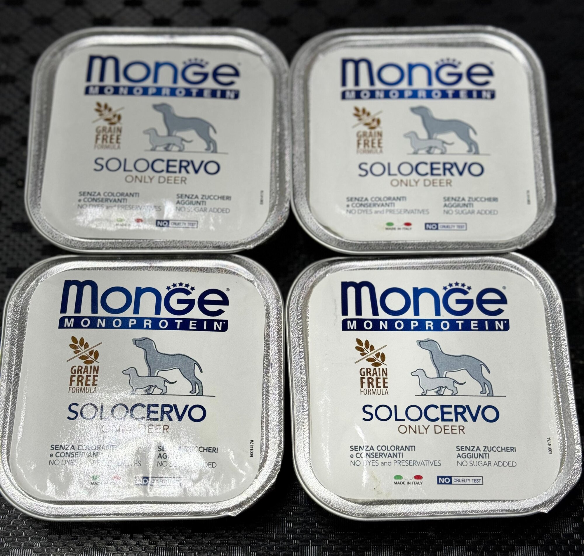 Консервы Monge Monoprotein Dog All Breeds Solo Cervo Only Deer , беззерновой корм для собак, оленина, 4шт по 150гр