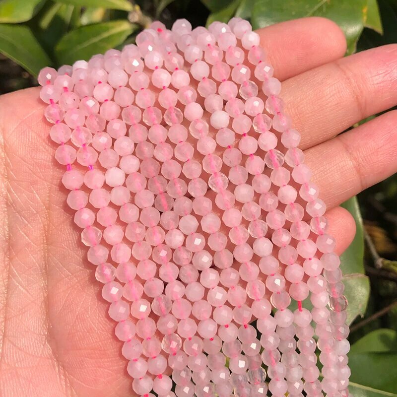 Куою круглые бусины из морганита Розовый, 3mm 110pcs, Rose Quartz