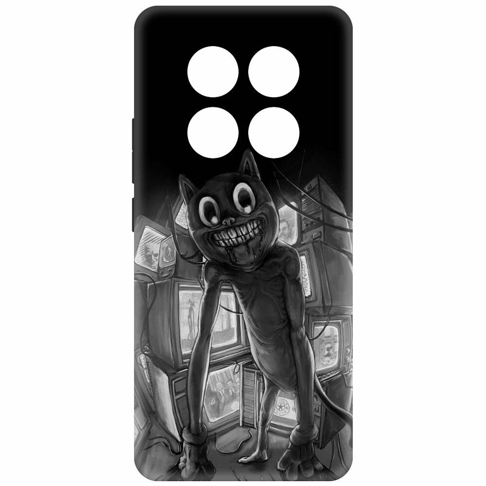 Чехол-накладка Krutoff Soft Case Хаги Ваги - Картун Кэт для Xiaomi Redmi Note 14 Pro 5G/Poco X7 черный