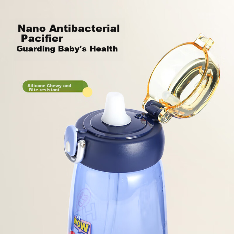 FGA Fuguang Plastic Cup Men and Women Students Children Water Cup Tritan Outdoor Sports Portable Straw Cup 600ml Purple