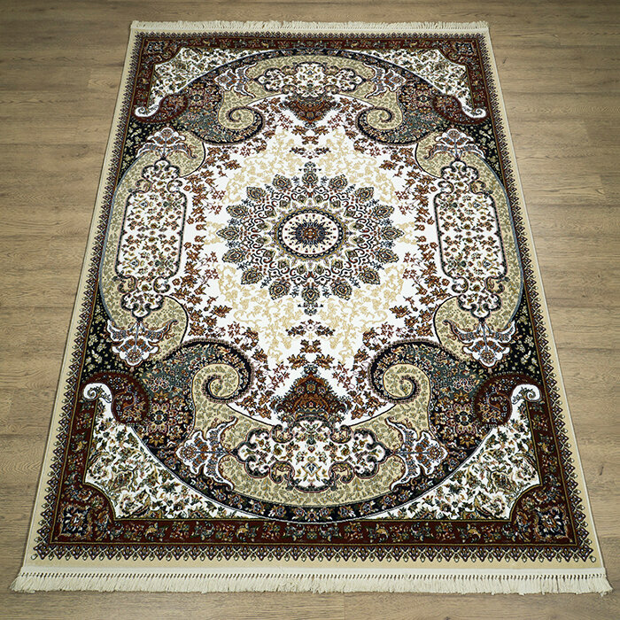 Ковер, Прямой, Бежевый, Коричневый, Золотисто-жёлтый, Серый, Темно-синий, Классический, Персидский, на пол, в гостиную, спальню, в ассортименте (70 см. на 140 см.)