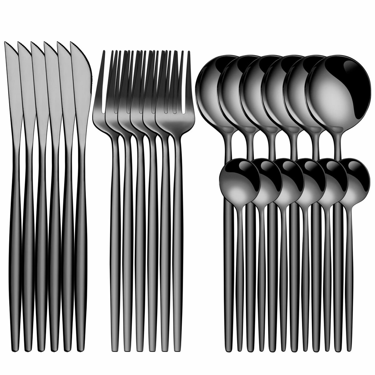 Набор посуды Элегантная Русская Классика, нержавеющая сталь, 24 предмета