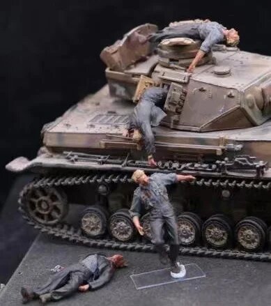 35342 полимерные фигурки солдаты, наборы моделей (только 4 фигурки), неокрашенные, разобранные, 1/35