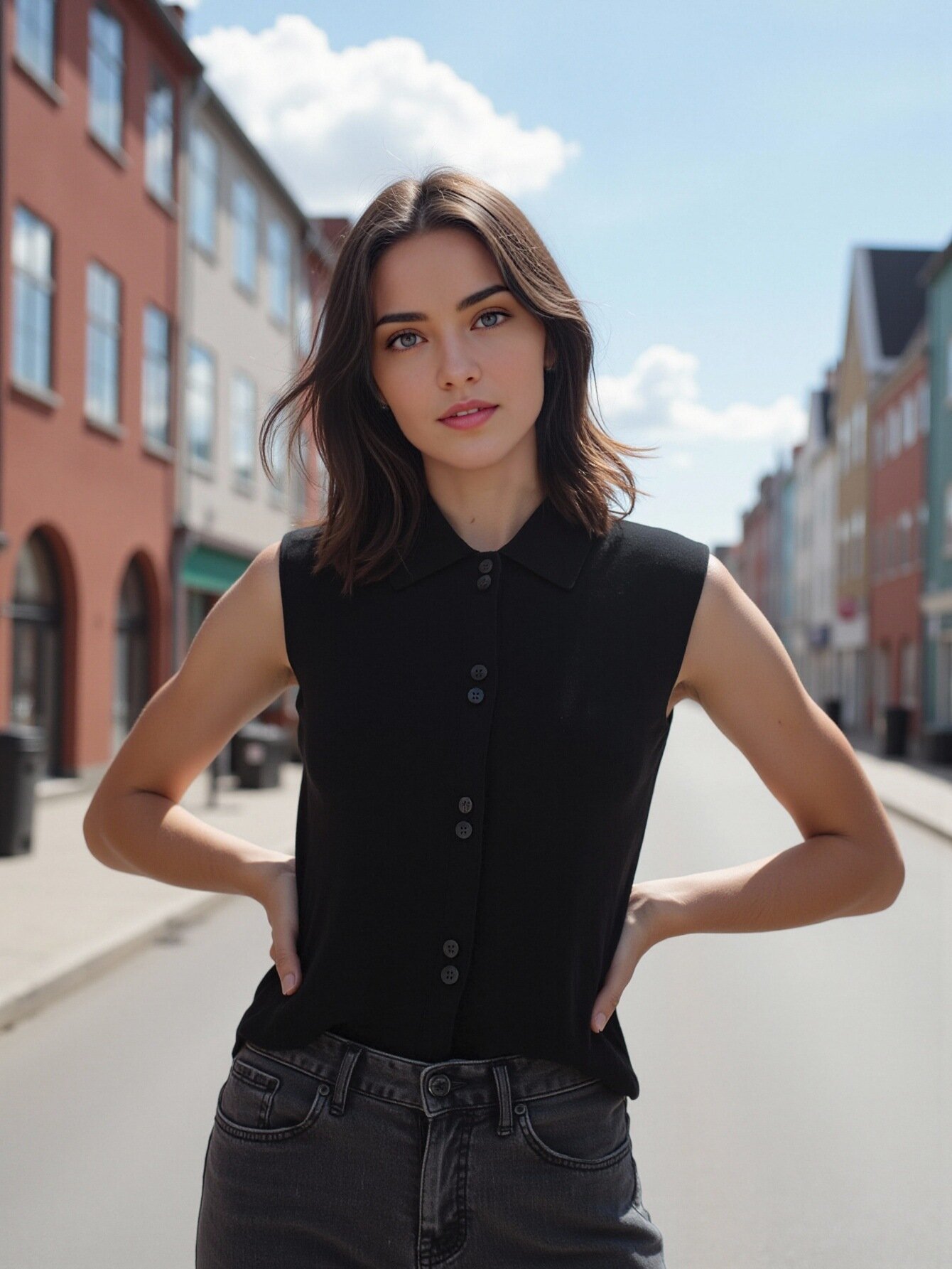 Вязаный воротник-поло, весенний и летний кардиган с короткими рукавами, жилет, свитер, новый стиль