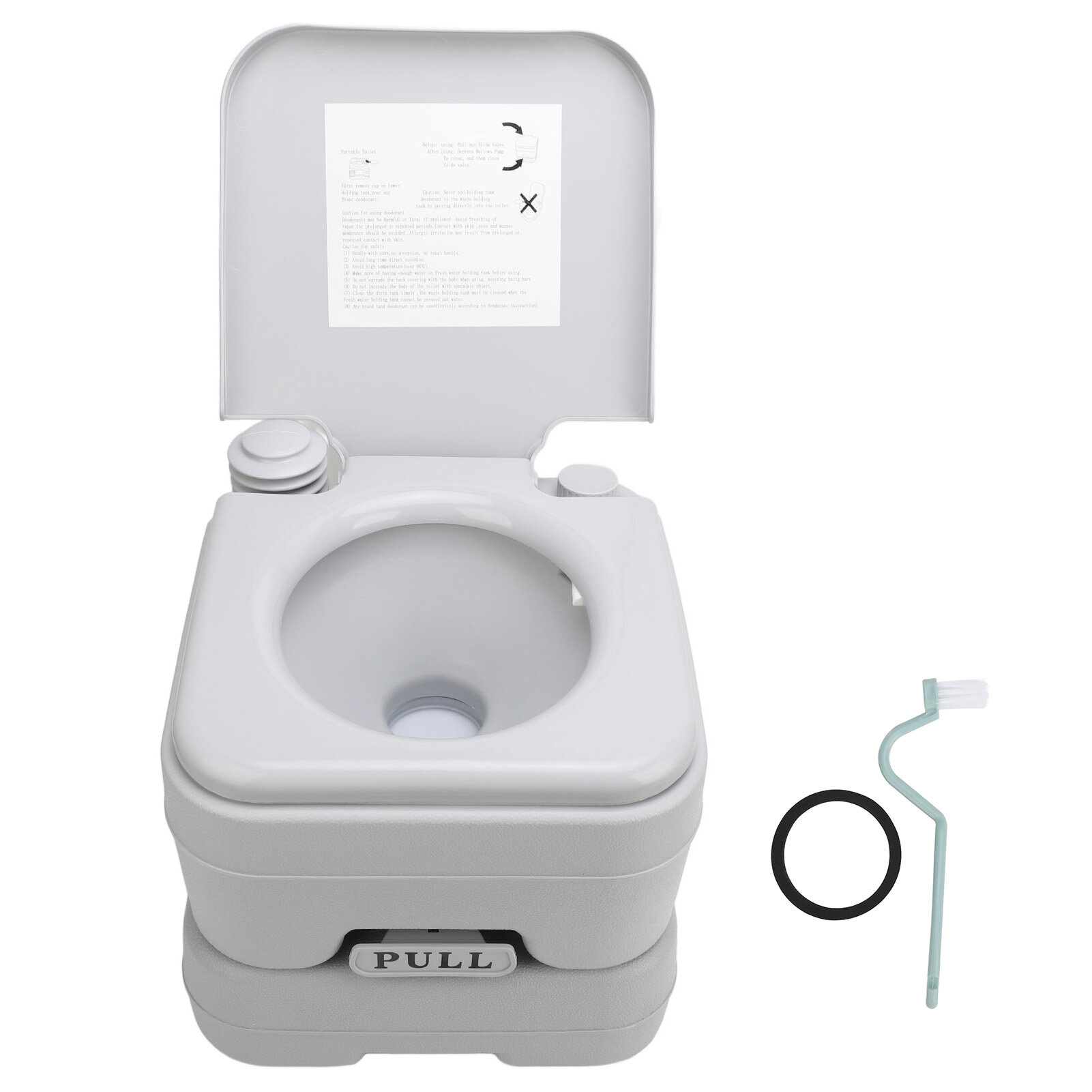 Портативный туалет 10 л, 440 фунтов, односливной