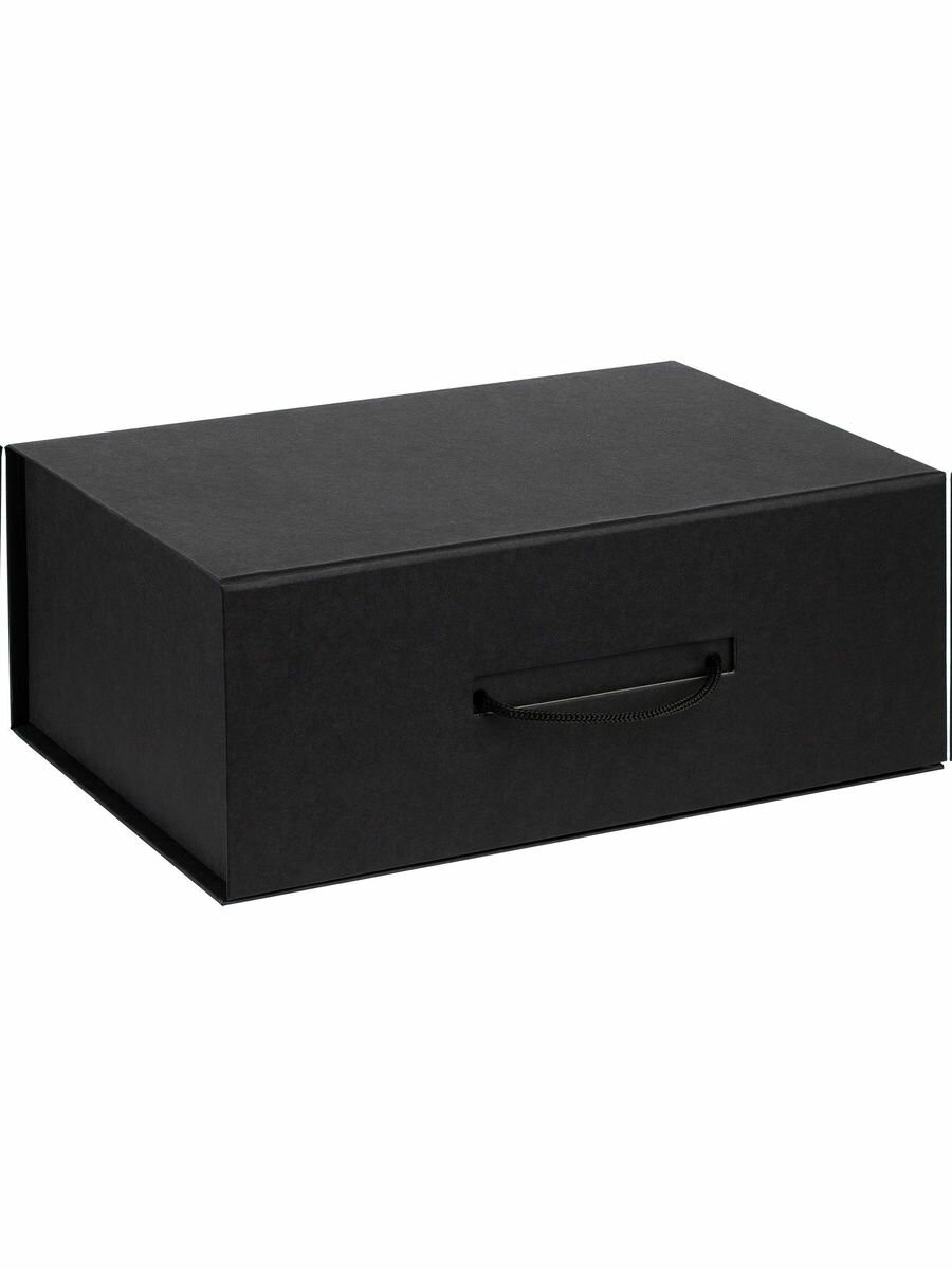Коробка подарочная для хранения, с ручкой, 33х21х12, черная, подарок на День Рождения, на Выпускной, преподавателю девушке женщине