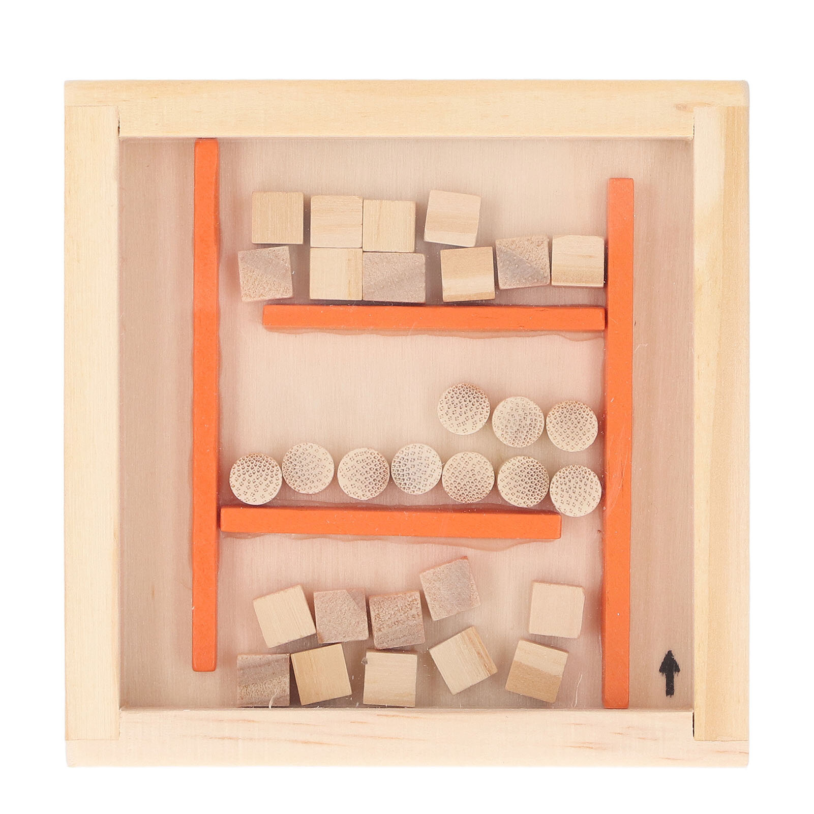 Интерактивная развивающая настольная игра Лабиринт : балансирующий деревянный лабиринт с шариком для