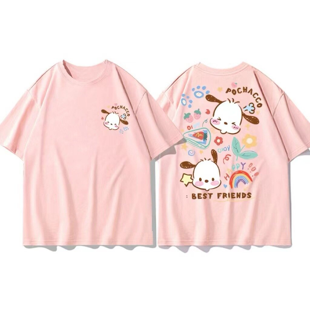 Милая футболка Sanrio премиум-класса Mingchuang, Pacha Dog, розовый, размер XXL