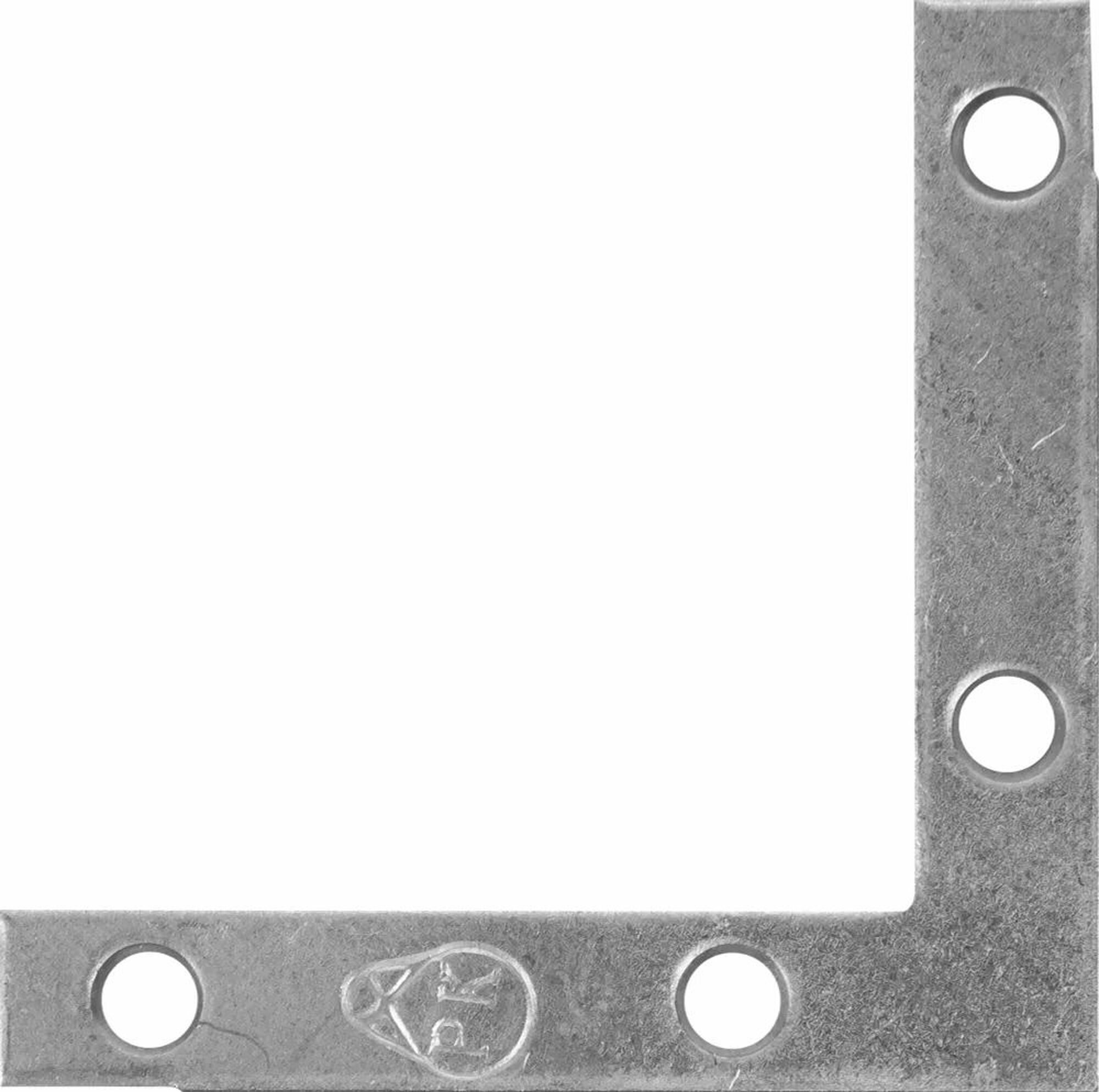Оконный уголок Шпунтик NA 4, оцинкованный, 60х60х10х2.0 мм, 10 шт