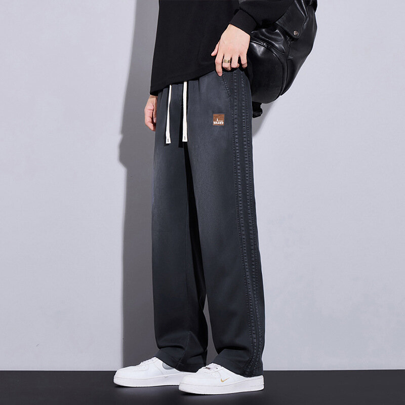 Слим тапер KLQ Круто Американские хайстрит KLQ мужские широкие прямой крой новинки с градиентом широкие штаны модные, Размер_4XL