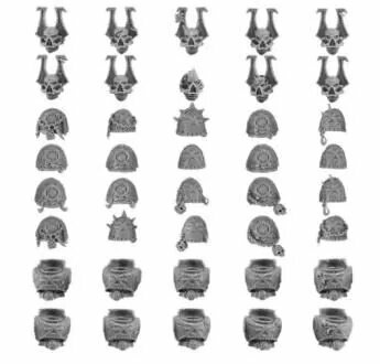 Chaos Space Marines Khorne Berserkers conversion kit / Вархаммер 40к смола / Warhammer 40000 миниатюры