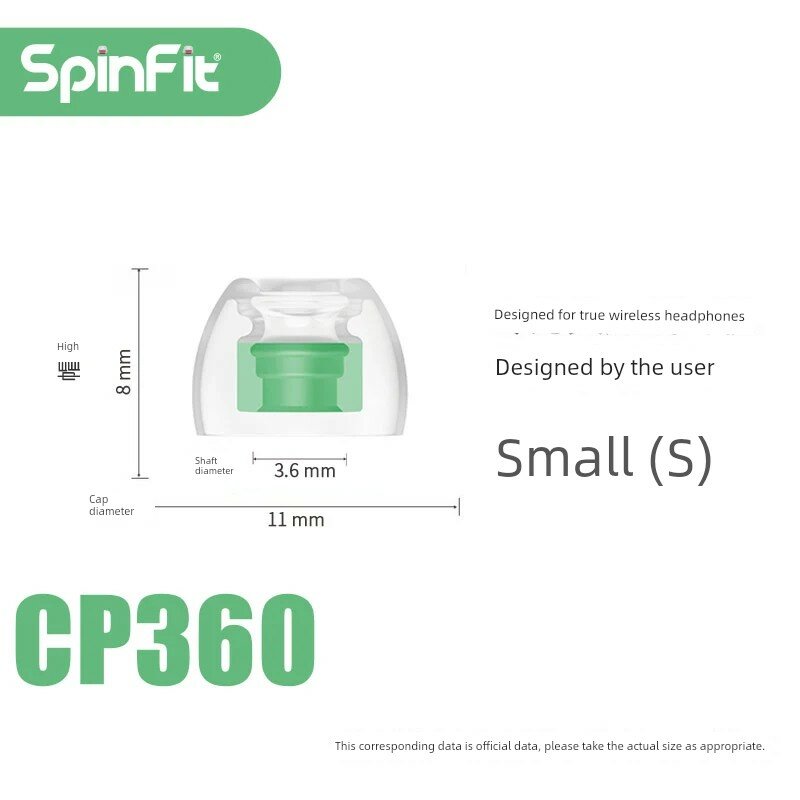Силиконовые вкладыши SpinFit для наушников AirPods, беспроводные, CP360/100+145/800/W1, круглые, с улучшенным звуком
