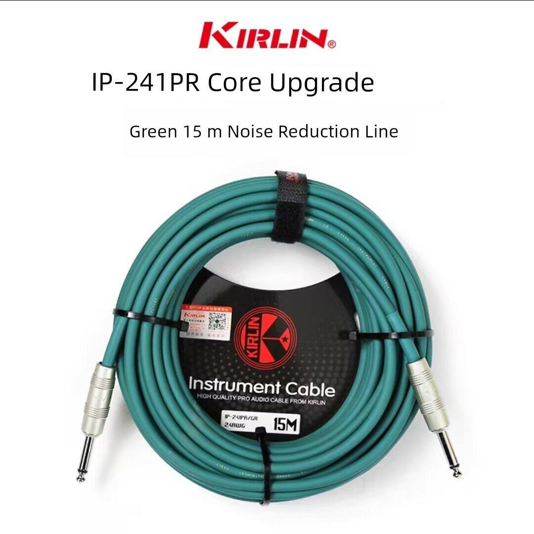 Электрогитарный кабель Kirlin с шумоподавлением, высококачественный аудиокабель, деревянный корпус, эффектор для