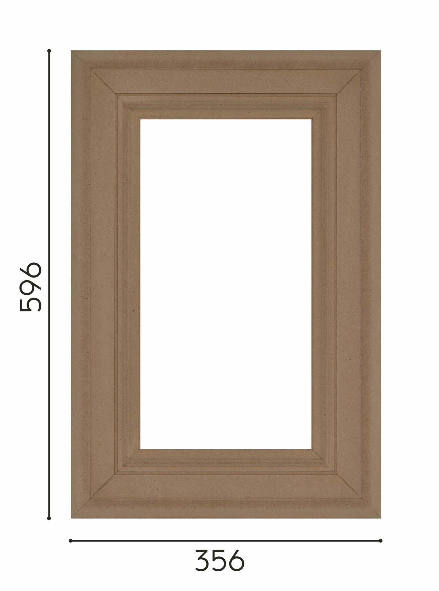 Фасад мебельный МДФ под покраску витрина