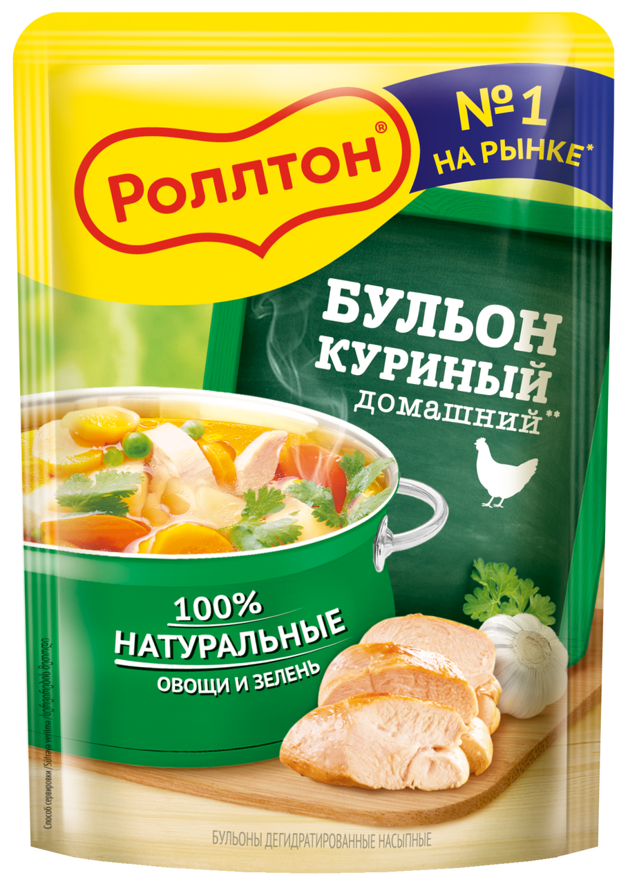Приправа Роллтон бульон куриный домашний 90 г