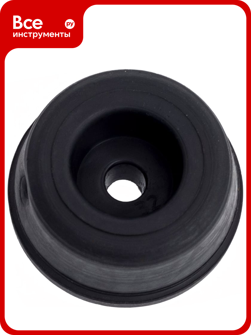 Подпятник 23 Болта круглый мебельный с отверстием 18x8,5x3 мм, 50 шт 18-0220ф50, белый