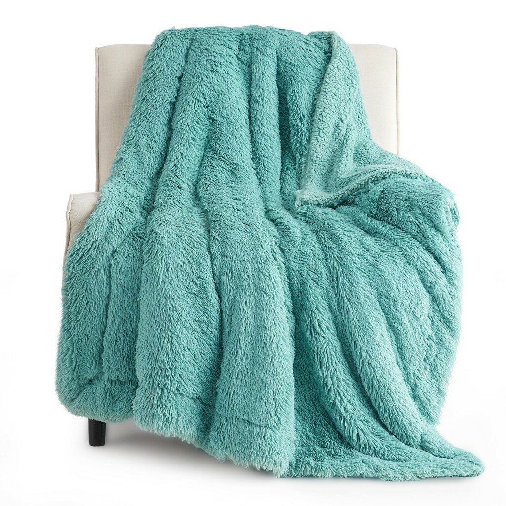 Ultra-soft coral fleece throw blanket for sofa and bed available in stylish colors blue 80*120cm