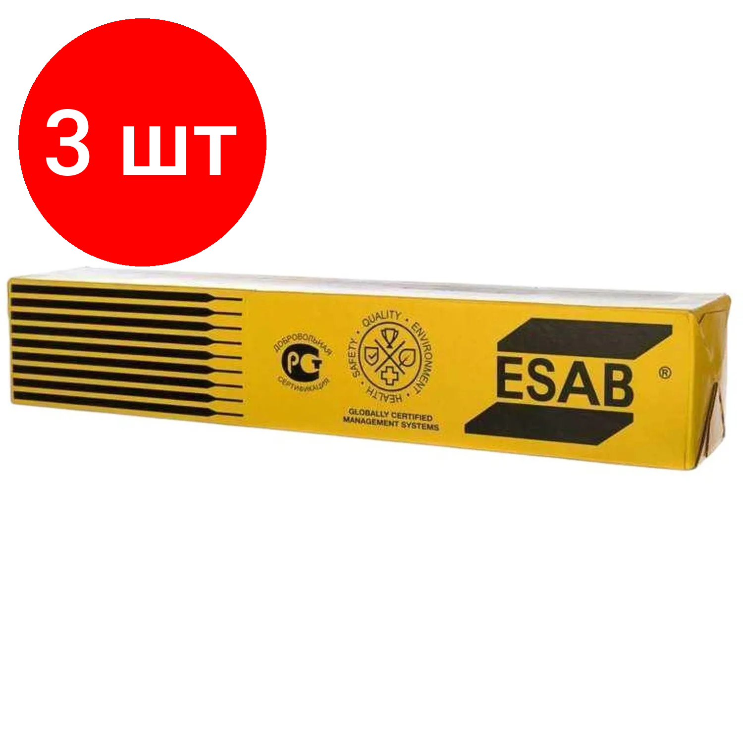 Комплект 3 упаковок, Электроды ESAB АНО-21 3.0x350 (5.3кг) 3903303WE0