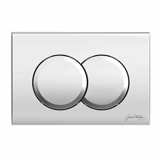 Кнопка смыва для унитаза Jacob Delafon E36496-CP хром, глянцевая, кнопка для инсталляции, двойной смыв