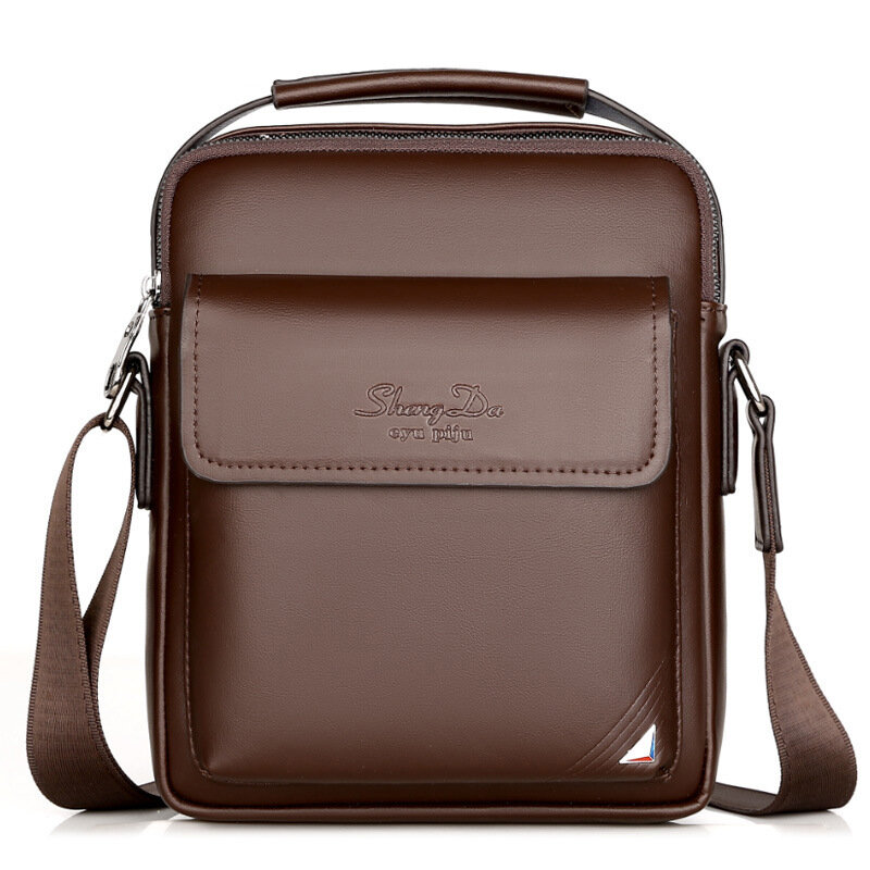 Мужская сумка через плечо из верхнего слоя коровьей кожи, кроссбоди, корейский стиль, деловая сумка из натуральной кожи, повседневная сумка, вертикальная маленькая сумочка