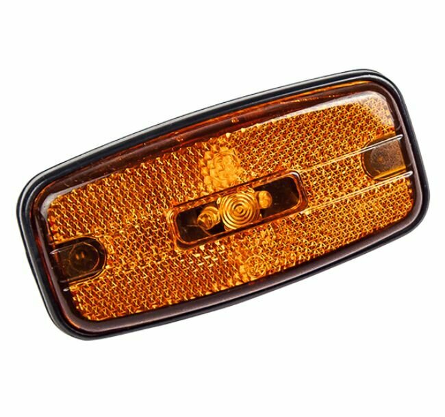Фонарь габаритный прицепа ГФ1-25 LED оранжевый, 12/24V, с колодкой AMP 282080 (овал)
