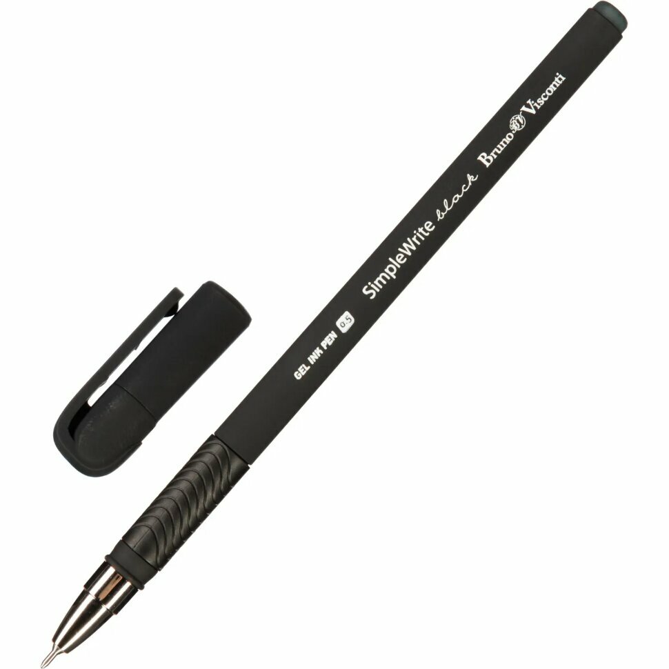 Ручка гелевая неавтомат. SimpleWrite BLACK 0,5мм, черная 20-0067, 2126992