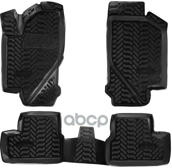 Ковры для LADA Granta (11-), 4 шт, выс. борт, 3D с подпятником, ТЭП, черн. (ACM-PS-02) AIRLINE арт. ACMPS02