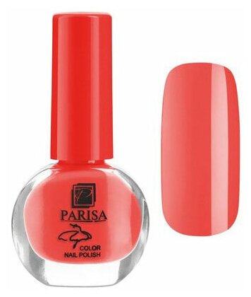 Parisa Лак для ногтей Ballet тон 43 кораллово-морковный матовый, 6 мл