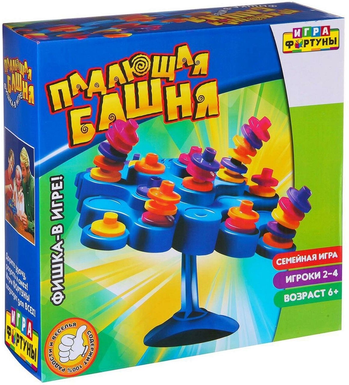 Игра настольная Фортуна "Падающая Башня", семейная, пластик, от 6 лет