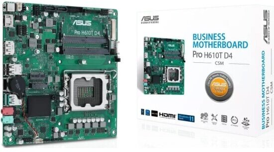 Материнская плата Asus Pro H610T D4-CSM (LGA1700, Mini-ITX)