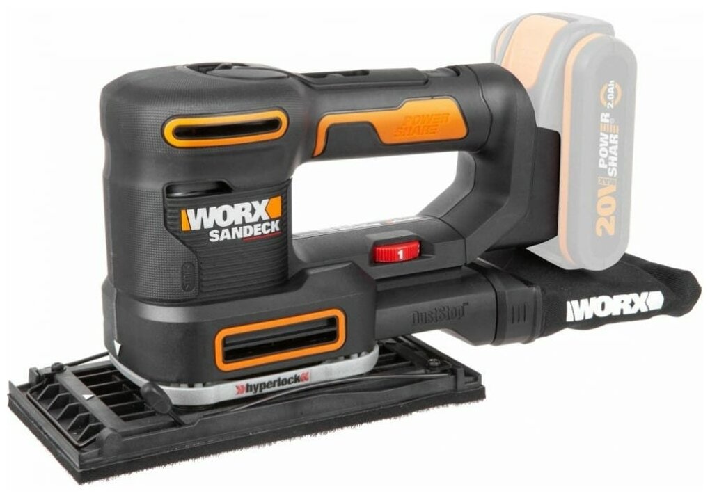 Аккумуляторная виброшлифмашина WORX WX820.9