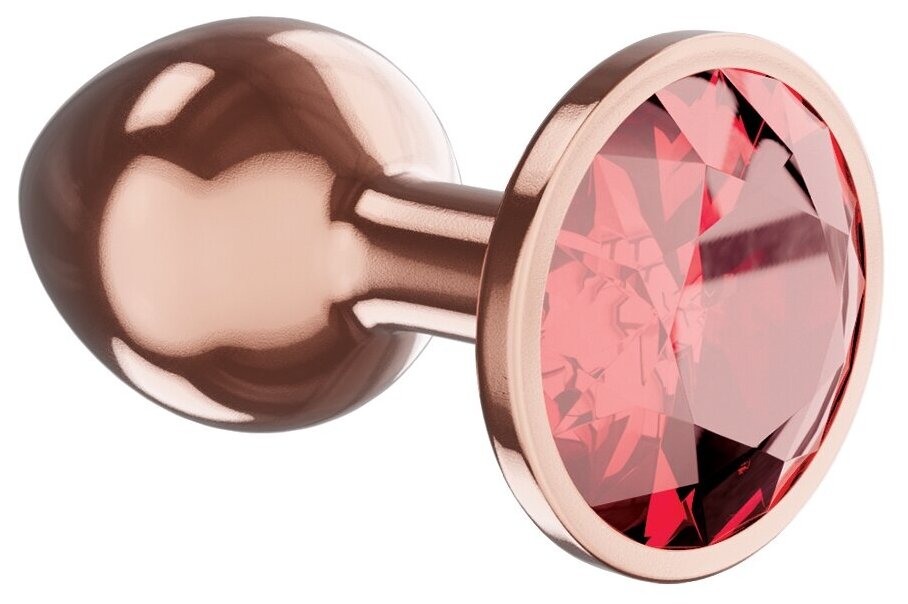 Анальная Пробка Diamond Ruby Shine L Розовое Золото