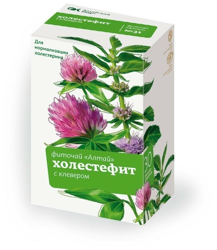 Алтайский кедр чай Алтай №31 Холестефит с клевером ф/п, 2 г, 30 шт.