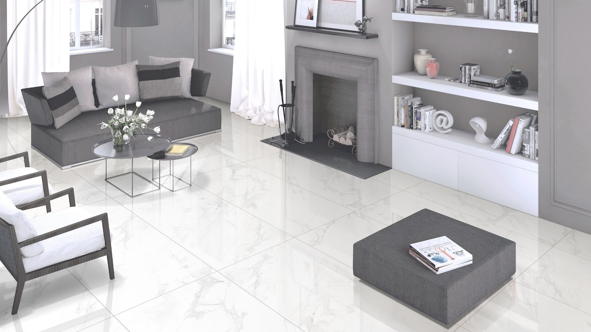 Керамогранит Neodom Venus Bianco Polished 60x120 N12003 мрамор Износостойкая, Морозостойкая, морозостойкая