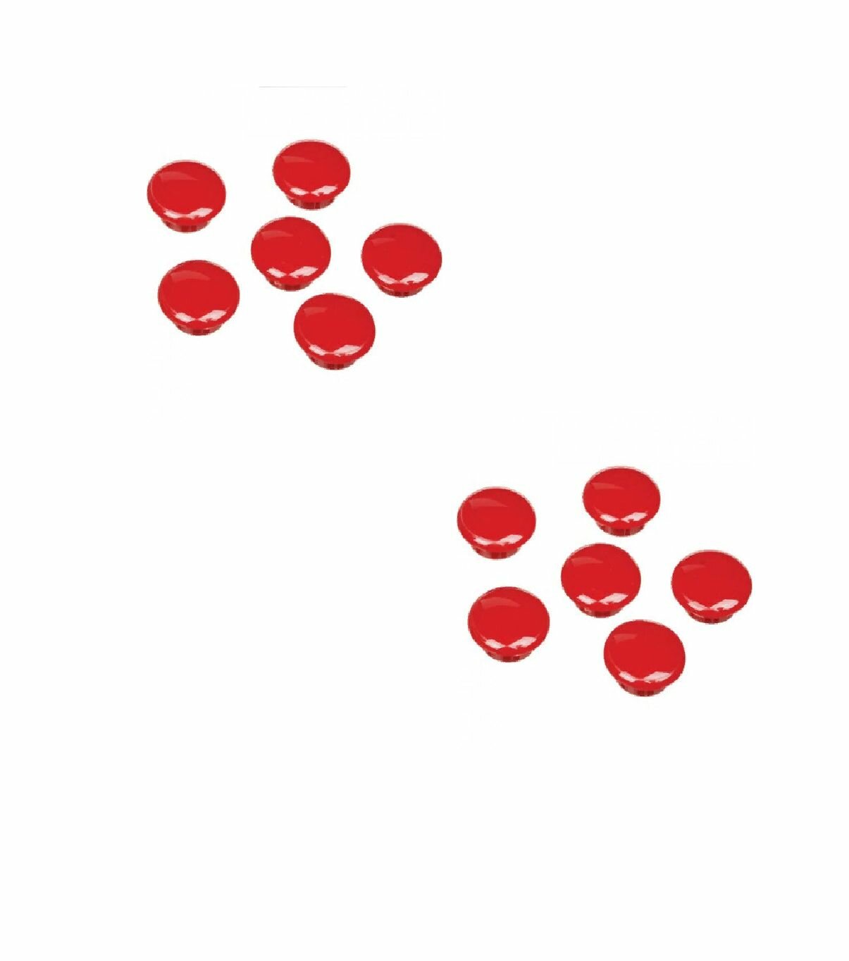 Комус Магнитный держатель для досок, 20 мм, красный, 6шт в упаковке, 2 уп